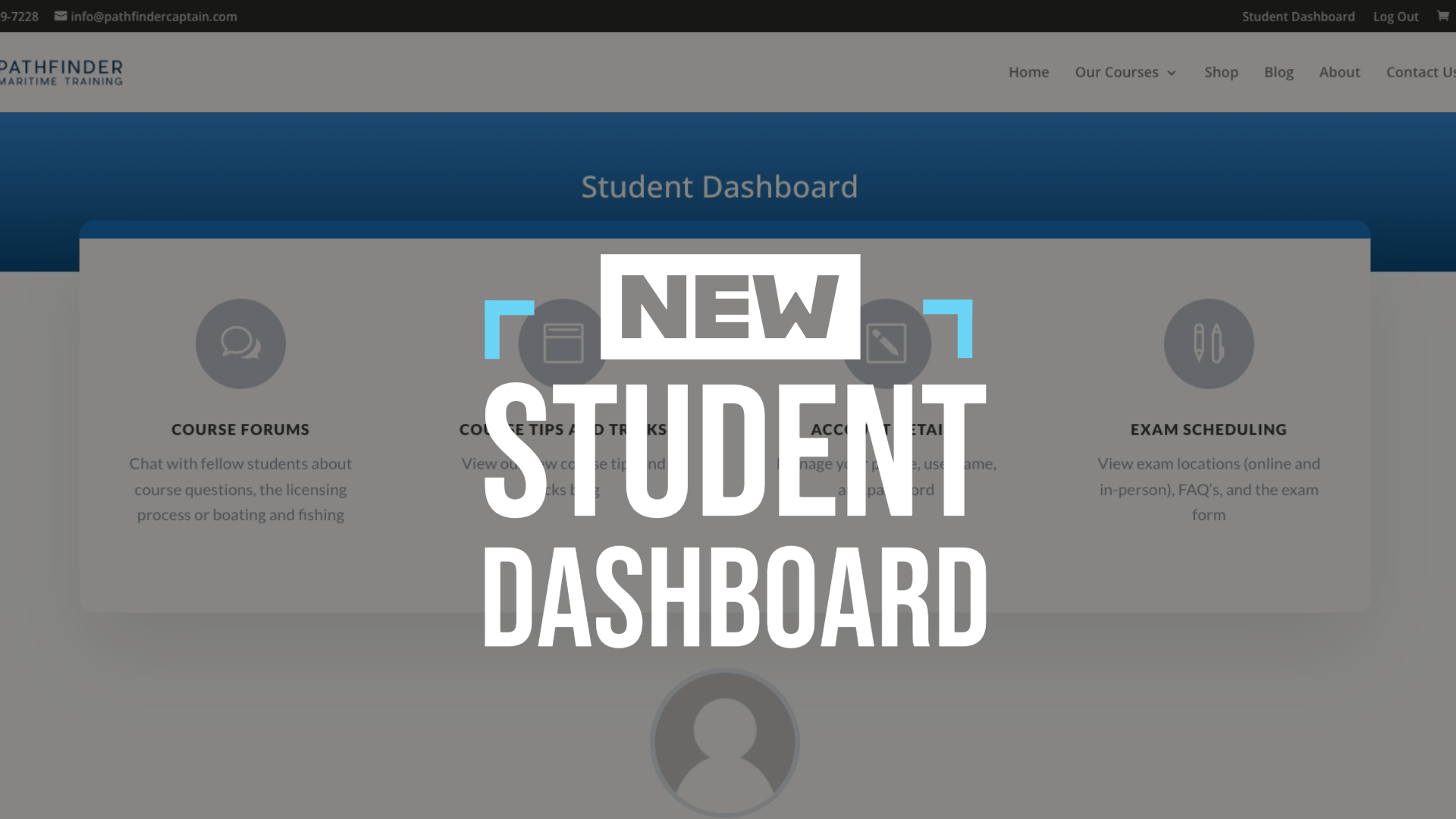 New Student Dashboard - Pathfinder Maritime Training